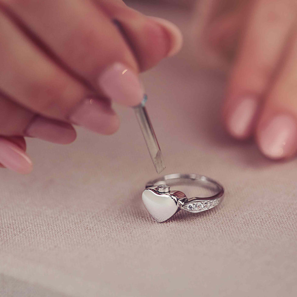 Cremation Ashes Ring | Fill At Home – Hand on Heart Jewellery