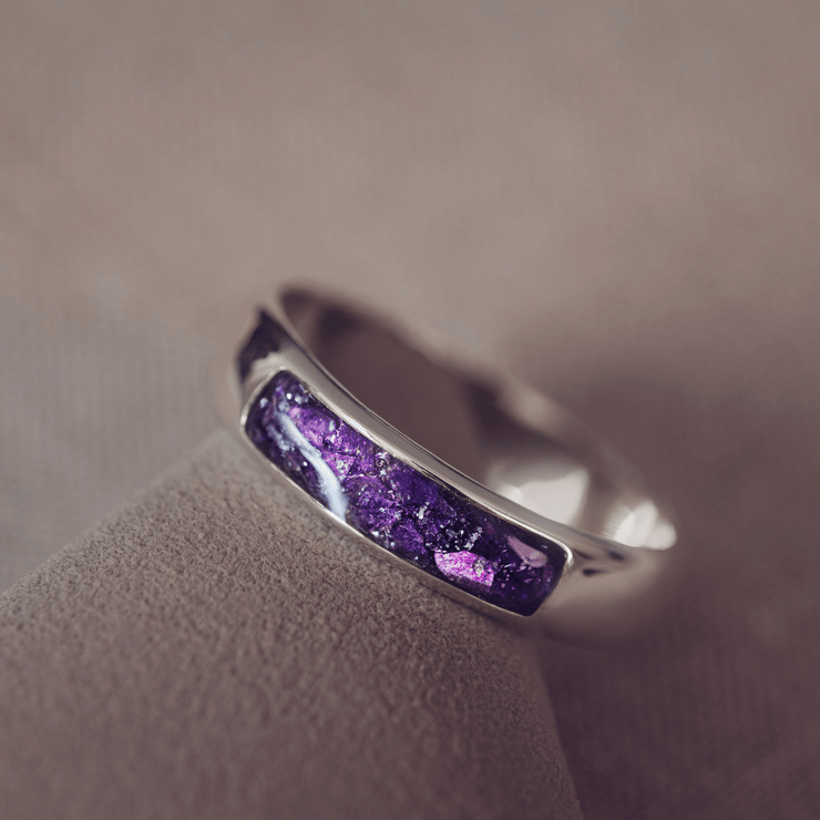 Mens Cremation Ashes Ring Band – Hand on Heart Jewellery
